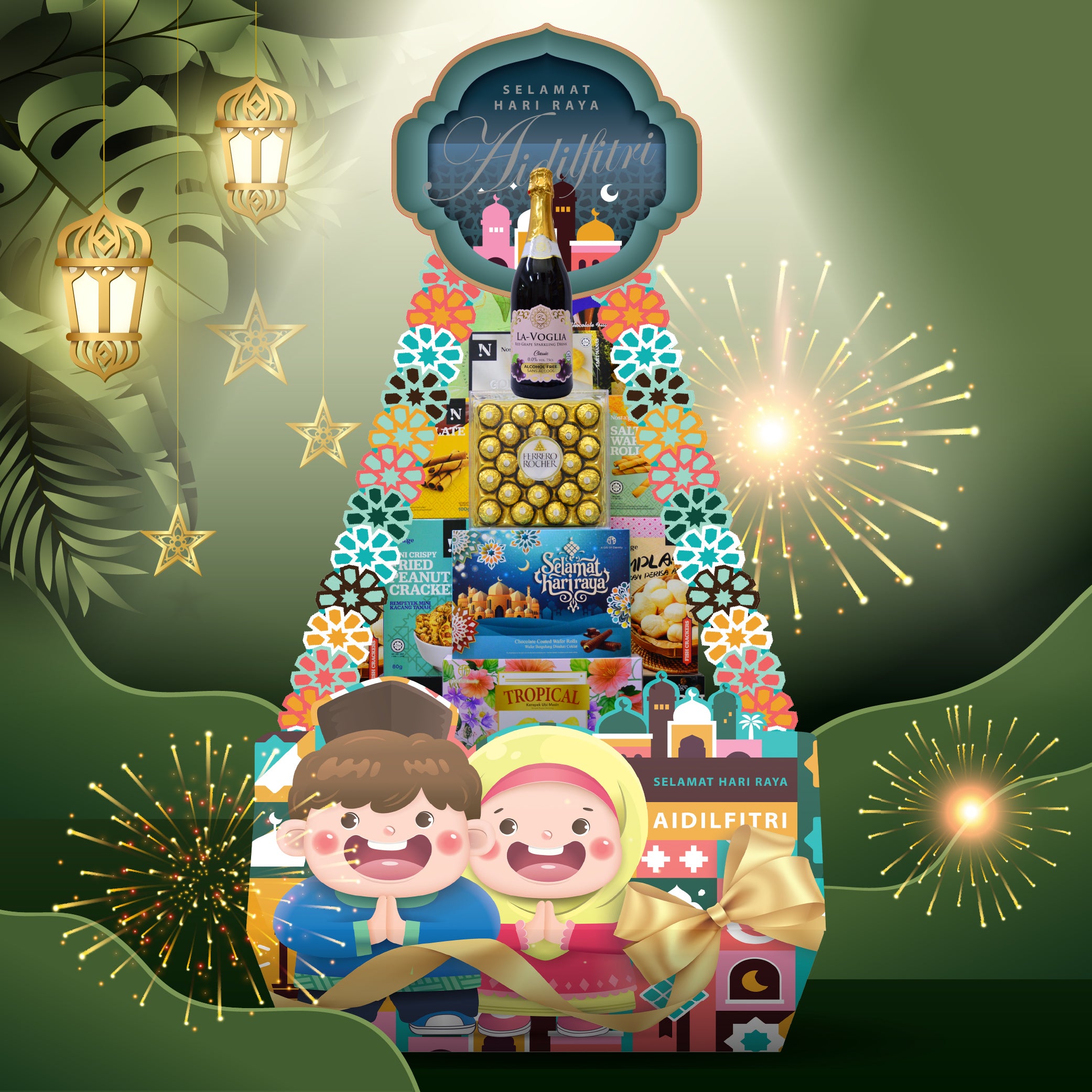 Raya Pyramid Hamper : HR-5 MURNI | Hamper Delivery Malaysia